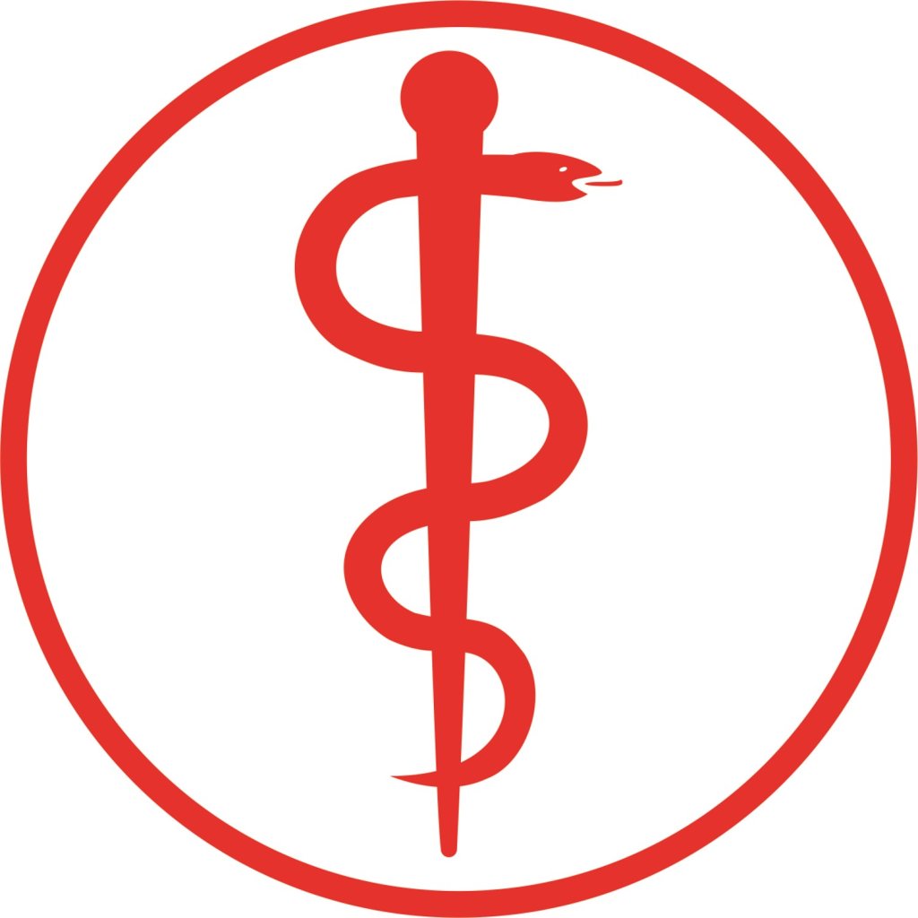 Aufkleber mit Äskulapstab, 1,00