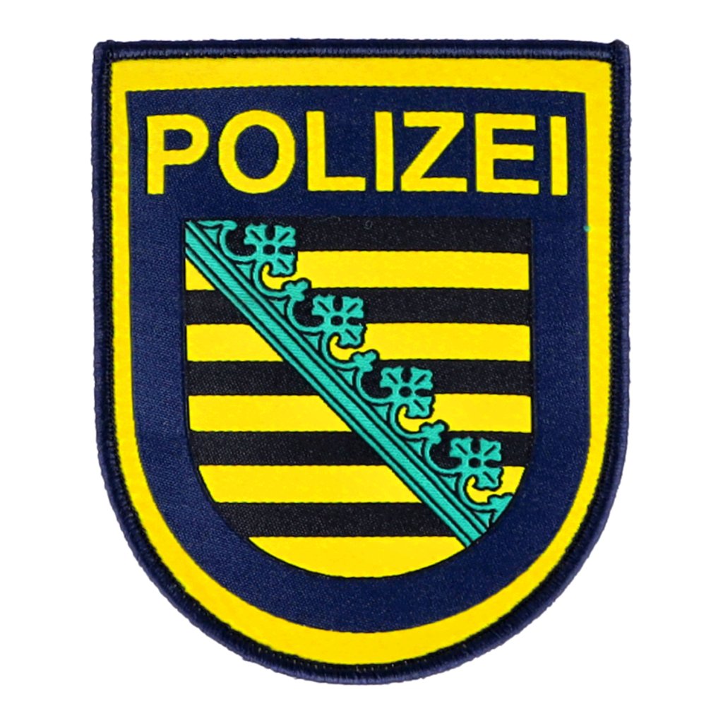 Abzeichen Polizei Sachsen blau, 5,00