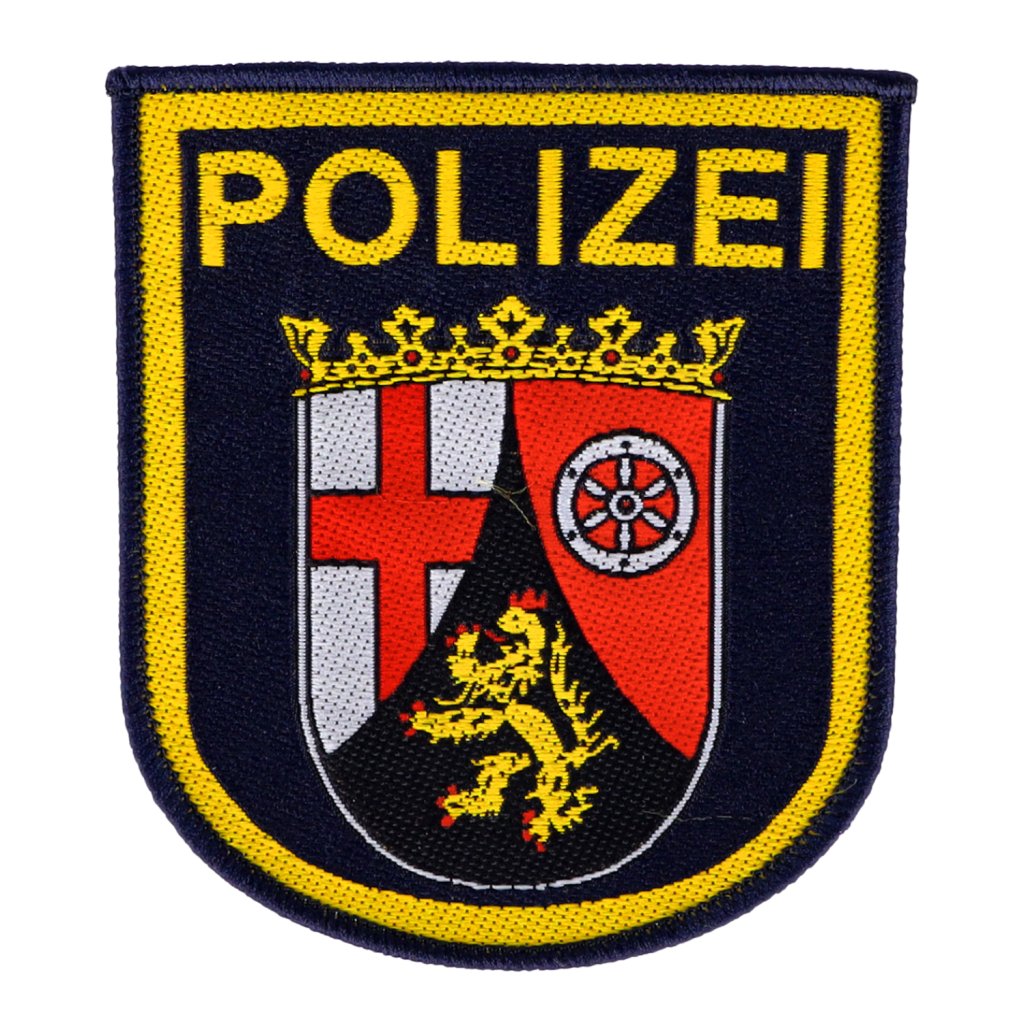 Abzeichen Polizei Rheinland Pfalz blau gewebt, 5,00