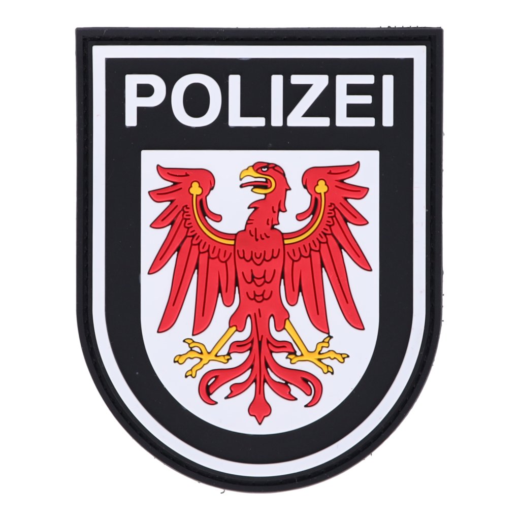 Rubberpatch Polizei Brandenburg - farbig, 6,00