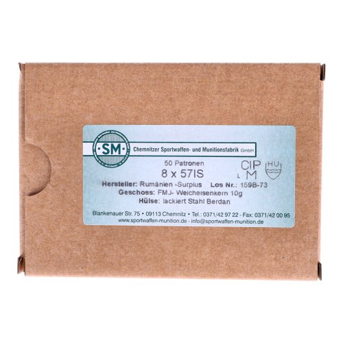 Surplus 8x57IS Stahlhülse 10gr. (50er Pack), 47,00