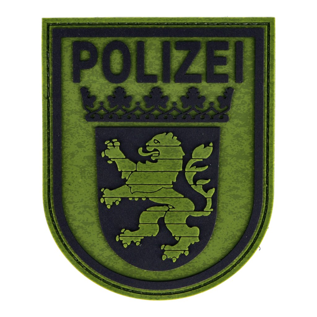 Rubberpatch Polizei Hessen - grün, 6,00